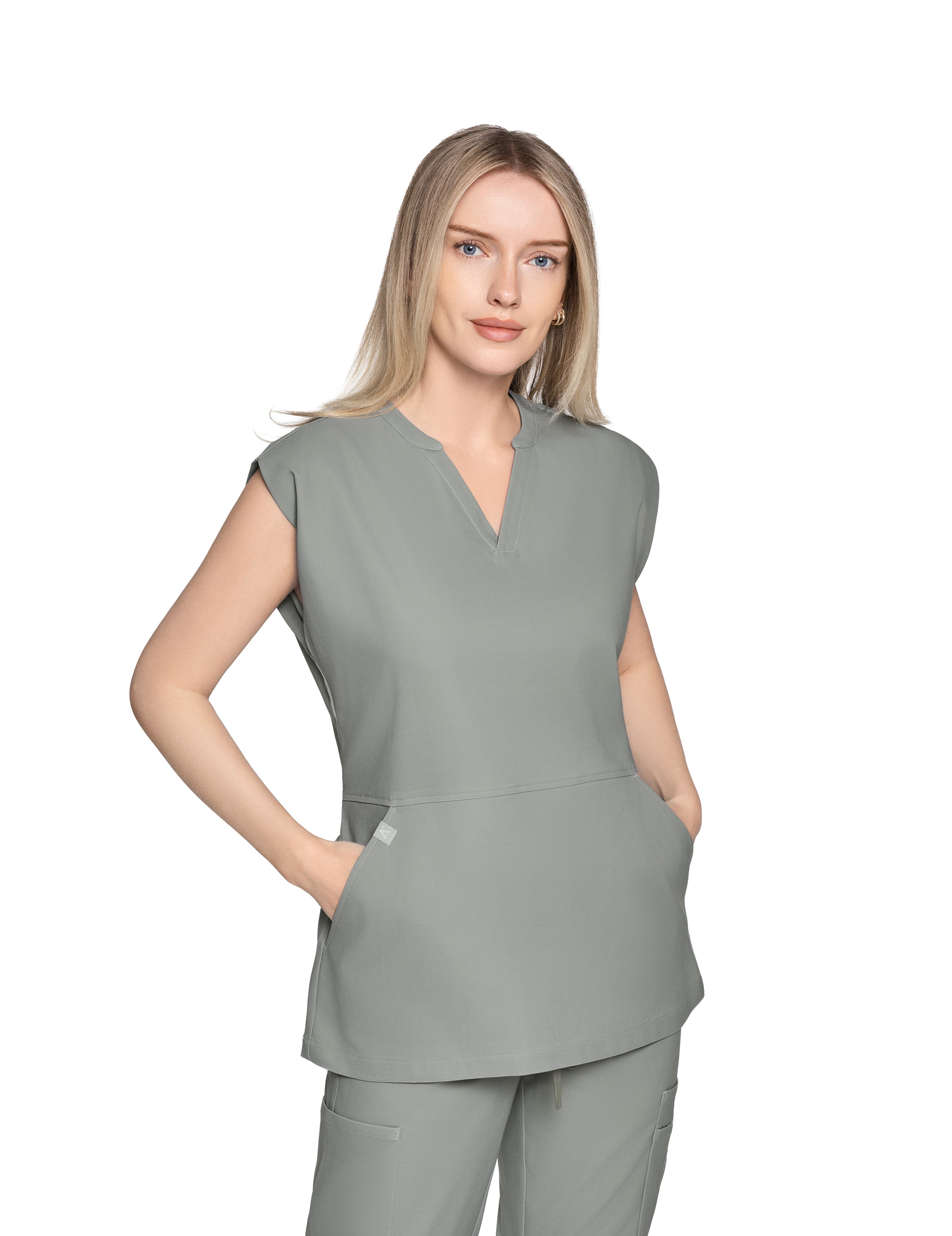Lambda Acadia Fiona Sleeveless Scrub Top for Women: Relaxed Fit, 2 Fun ...